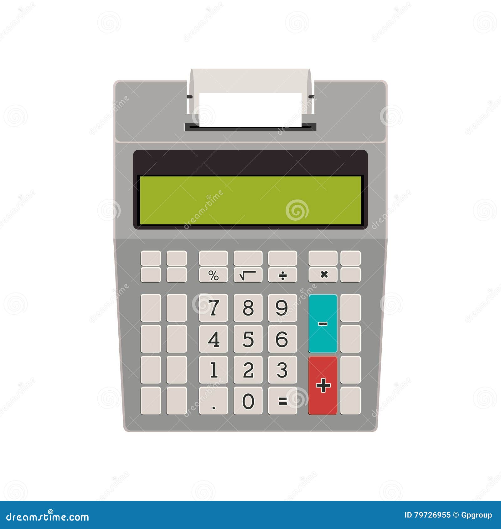 Tech Calculator without Paper Print Stock Vector - Illustration of ...