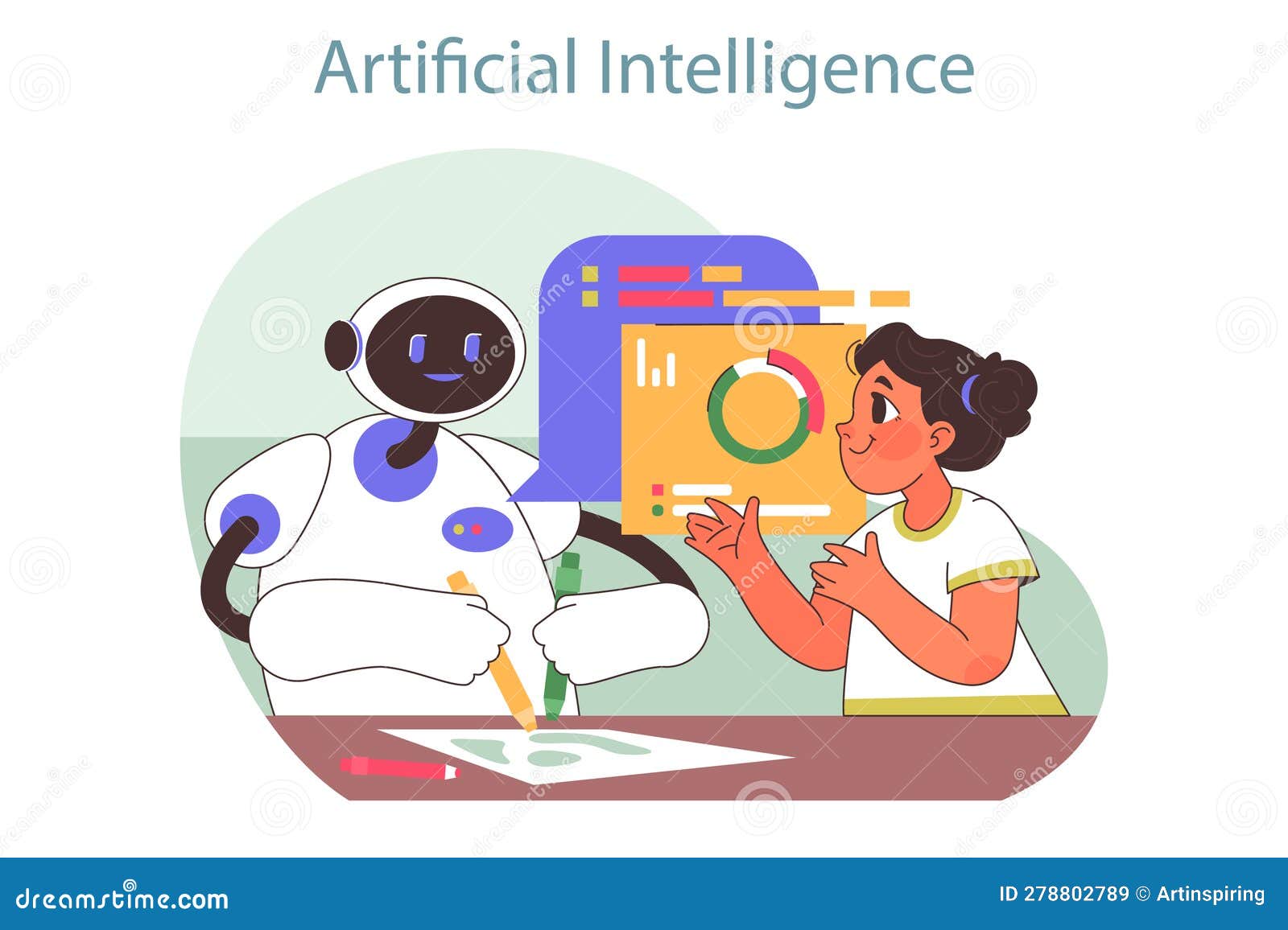 Tech Camp for Children. Machine Learning and AI Technologies Stock ...