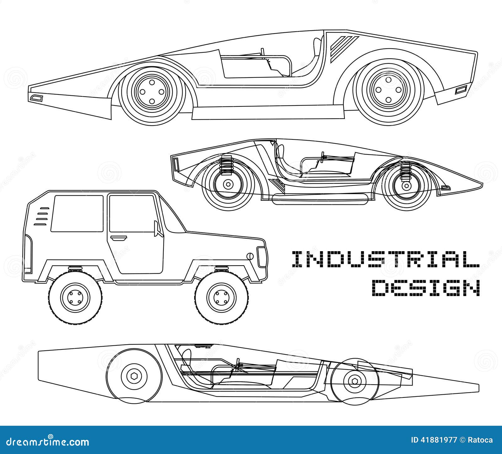 Tech car stock vector. Illustration of graphic, history - 41881977