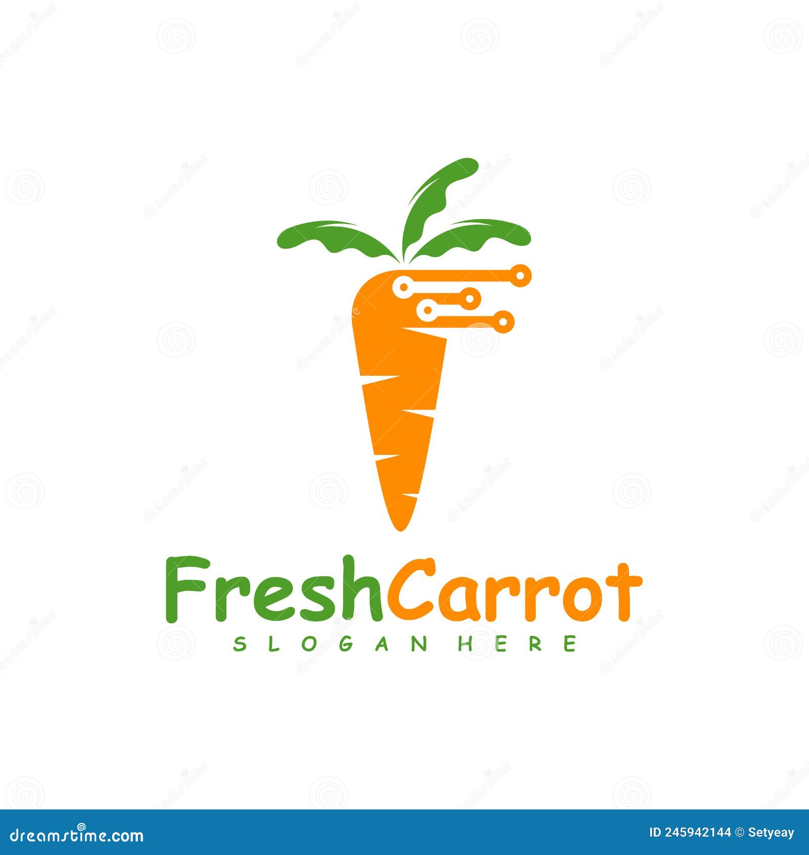 Tech Carrot Logo Design Vector, Creative Carrot Logo Design Template ...