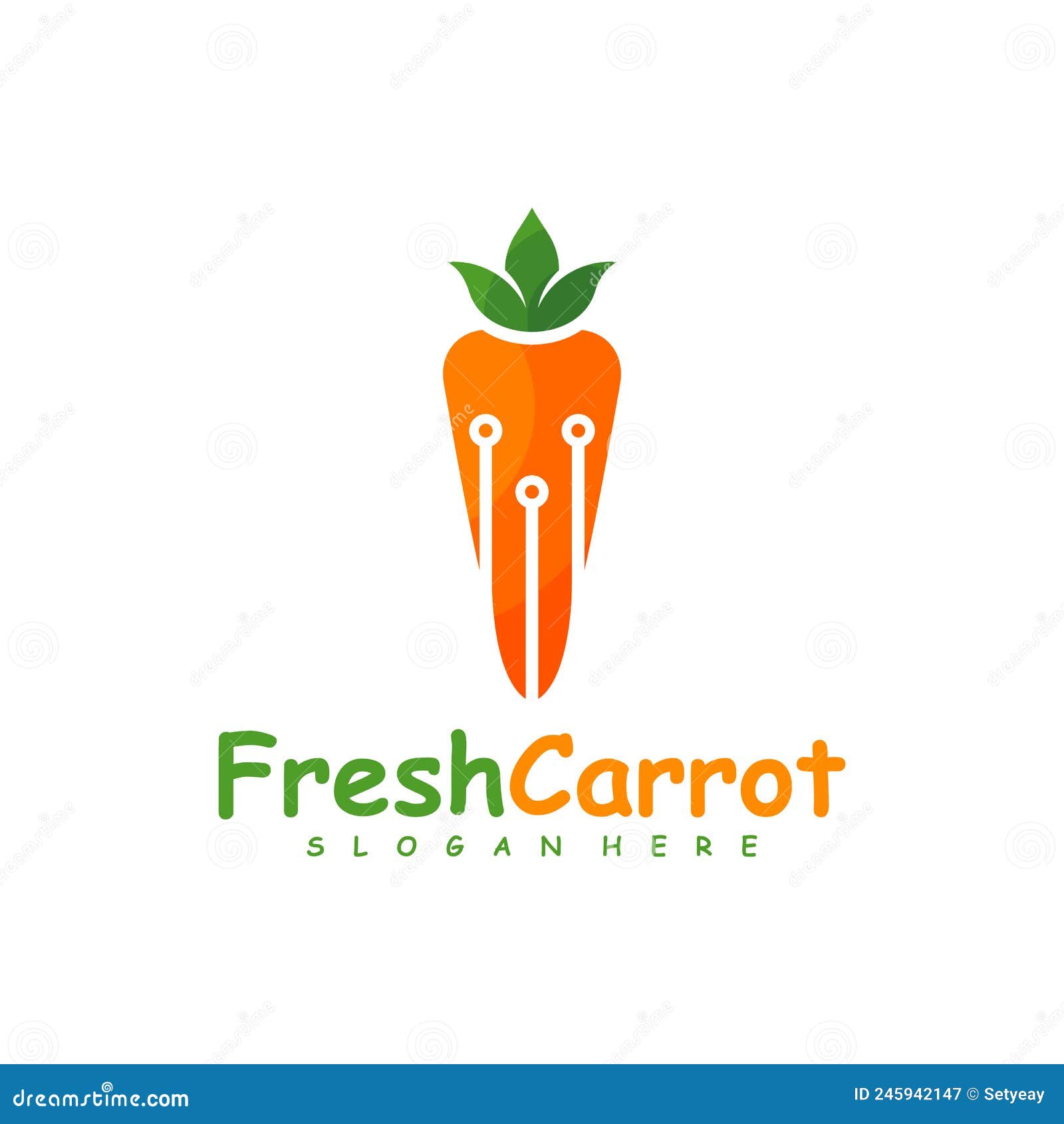 Tech Carrot Logo Design Vector, Creative Carrot Logo Design Template ...
