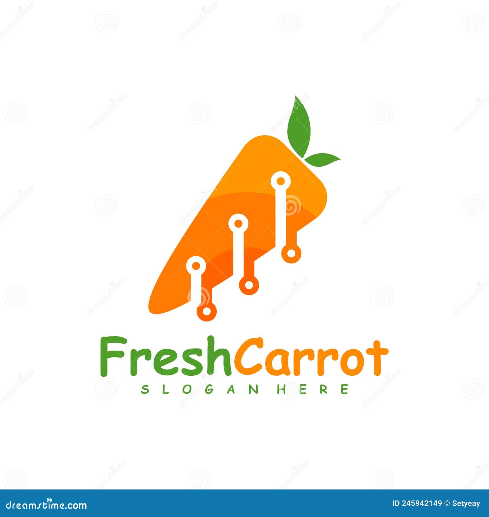 Tech Carrot Logo Design Vector, Creative Carrot Logo Design Template ...