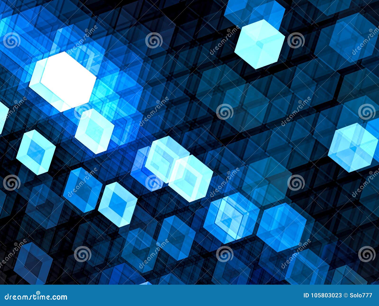 Tech Chaos Cubes - Abstract Digitally Generated Image Stock ...