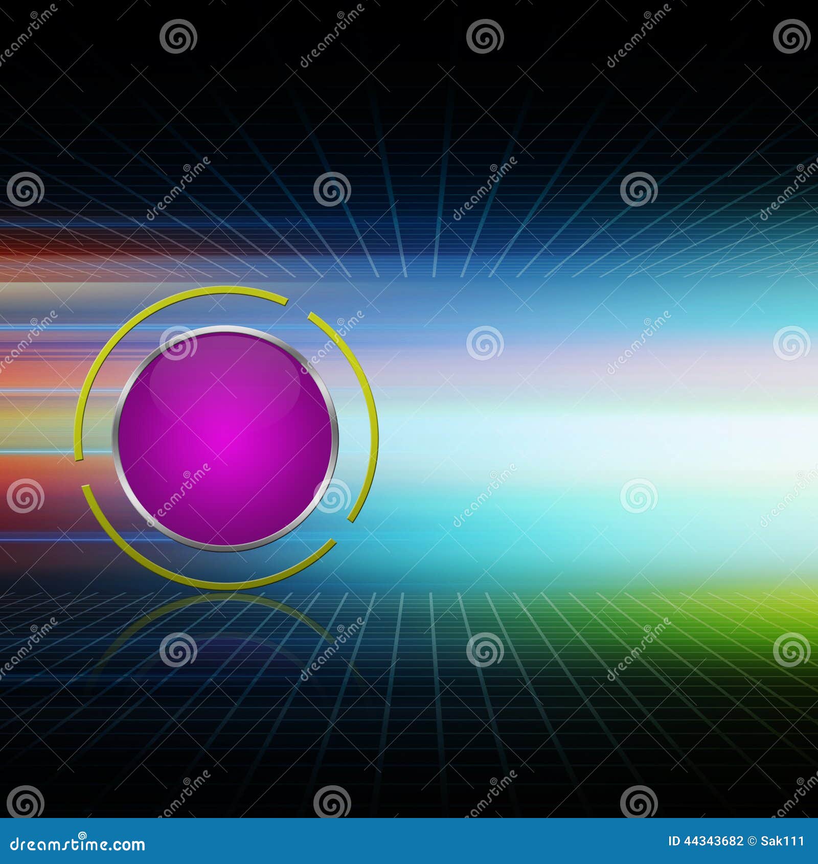 Tech Circle on Abstract Background Stock Illustration - Illustration of ...