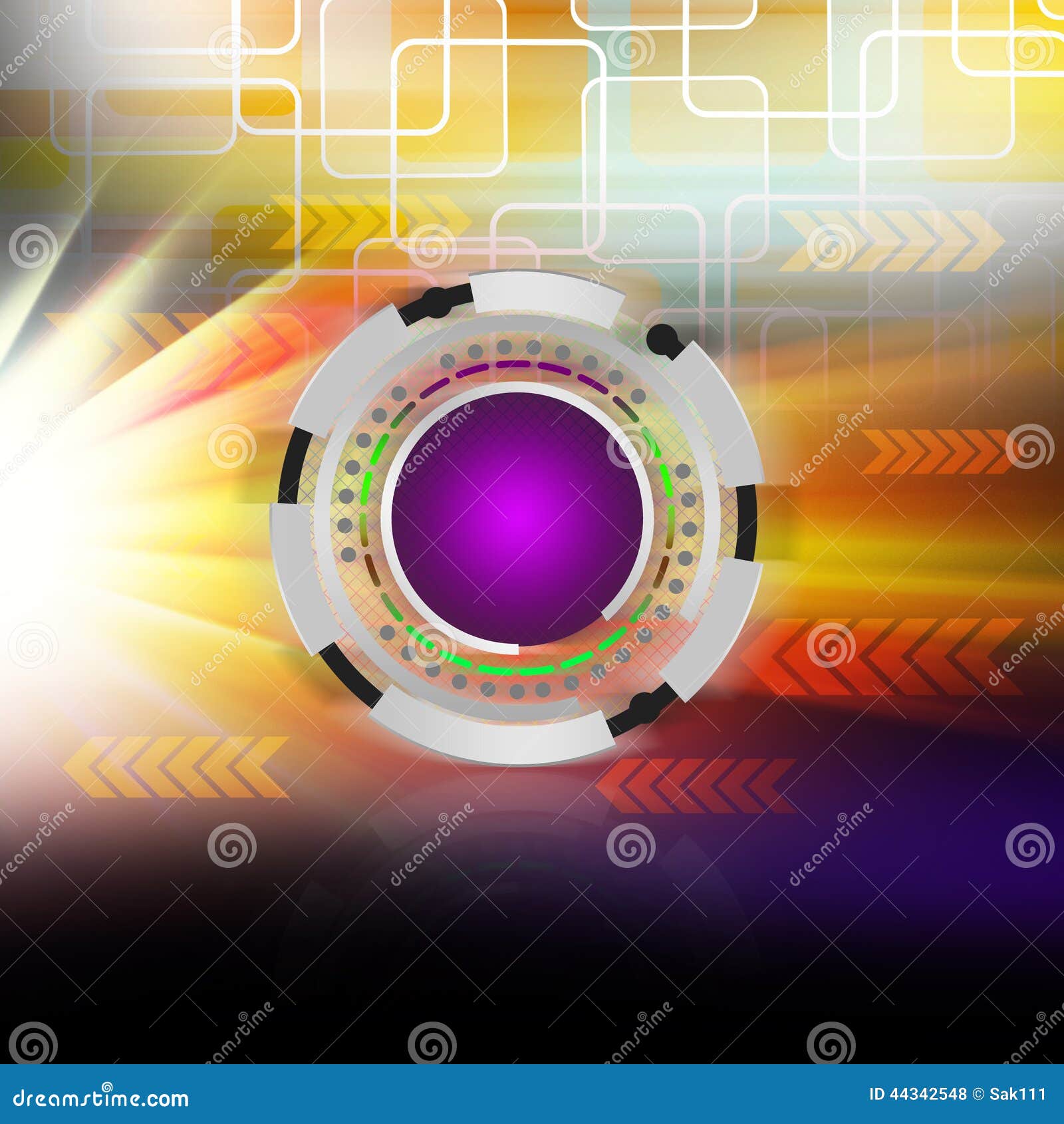 Tech Circle Colorful Elegant on Abstract Background Stock Illustration ...