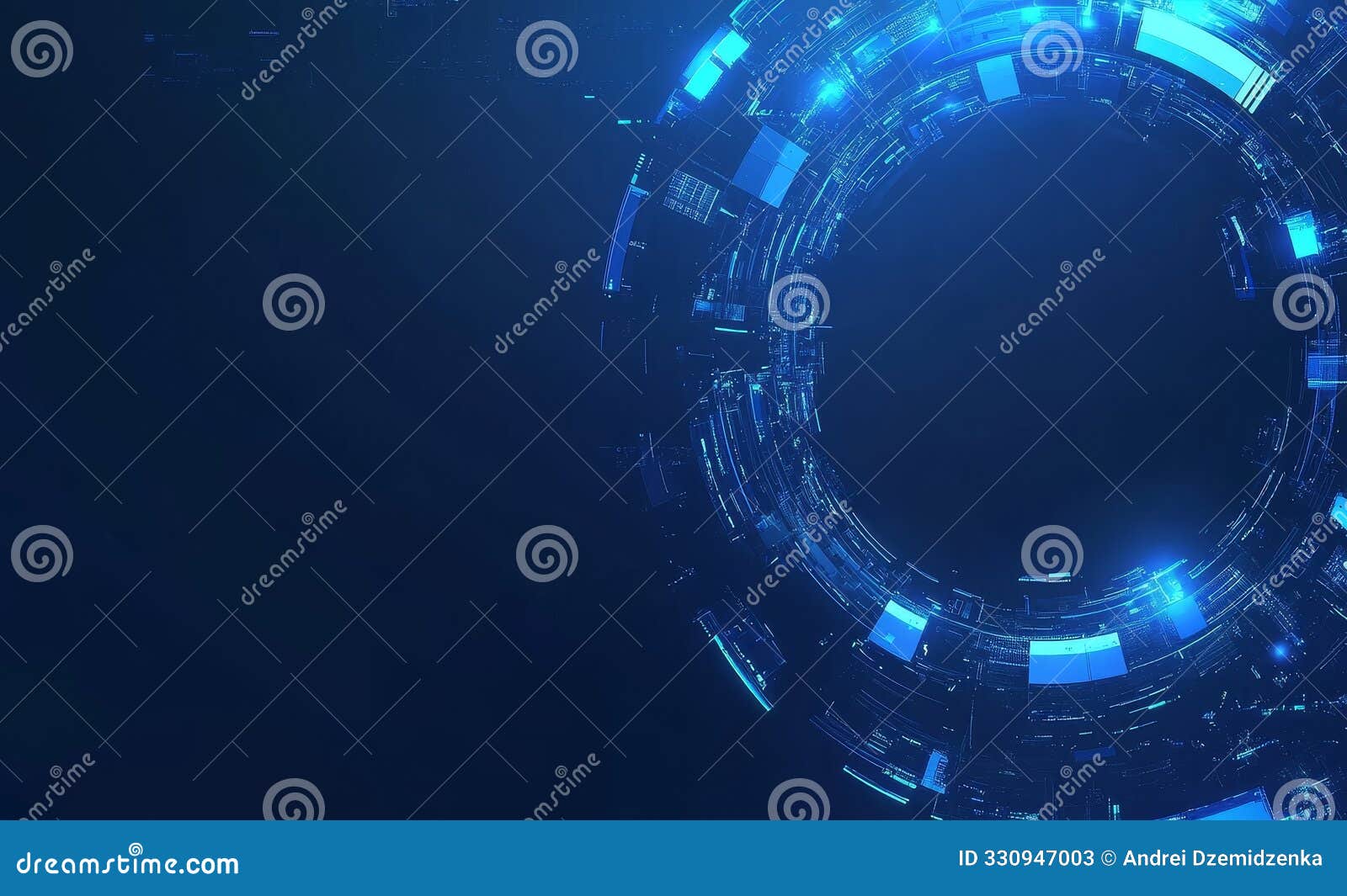 Tech Circle and Technology Background, Abstract Technology Background ...