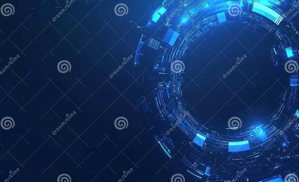 Tech Circle and Technology Background, Abstract Technology Background ...