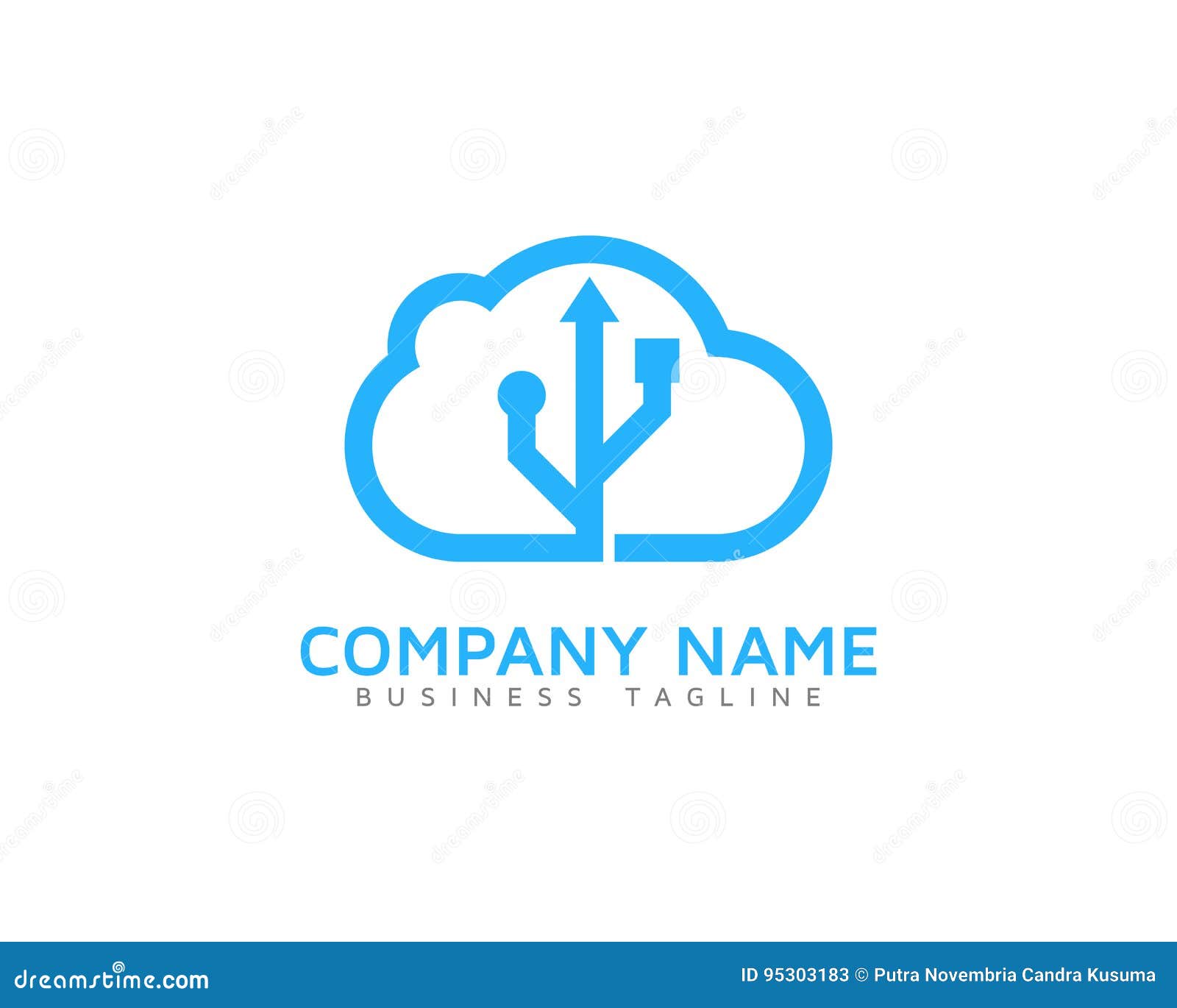 Tech Cloud Icon Logo Design Element Stock Vector - Illustration of ...