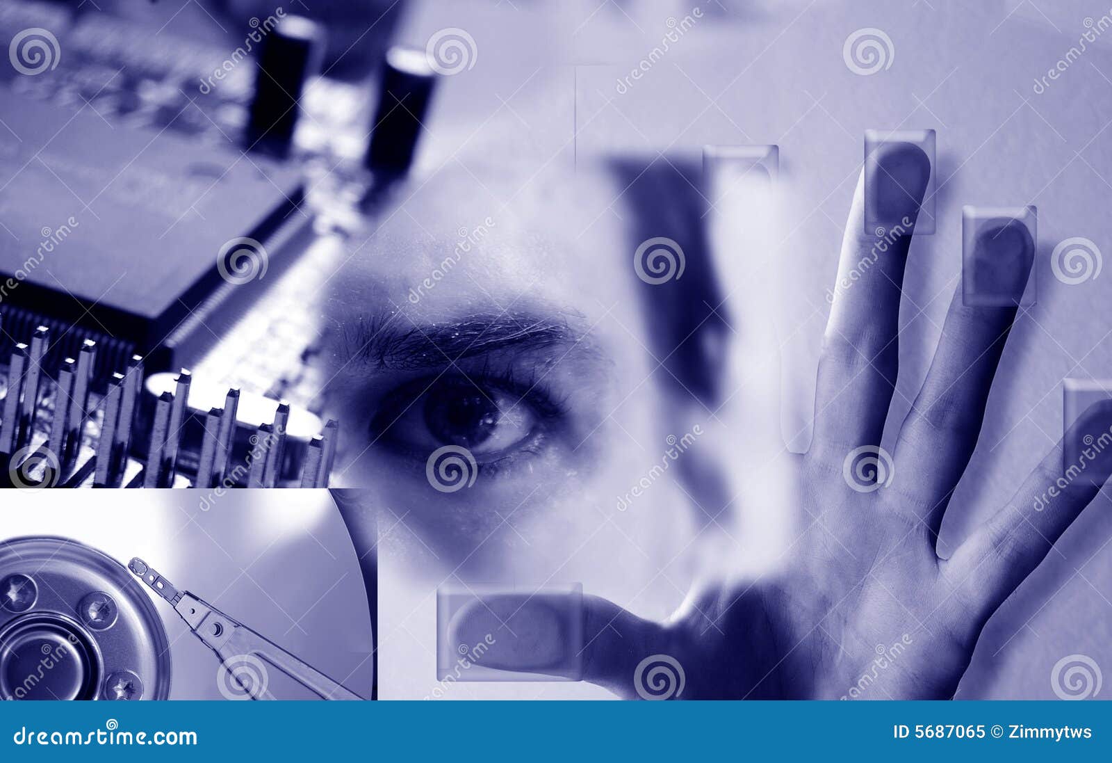 Tech collage stock image. Image of cyberspace, firewall - 5687065