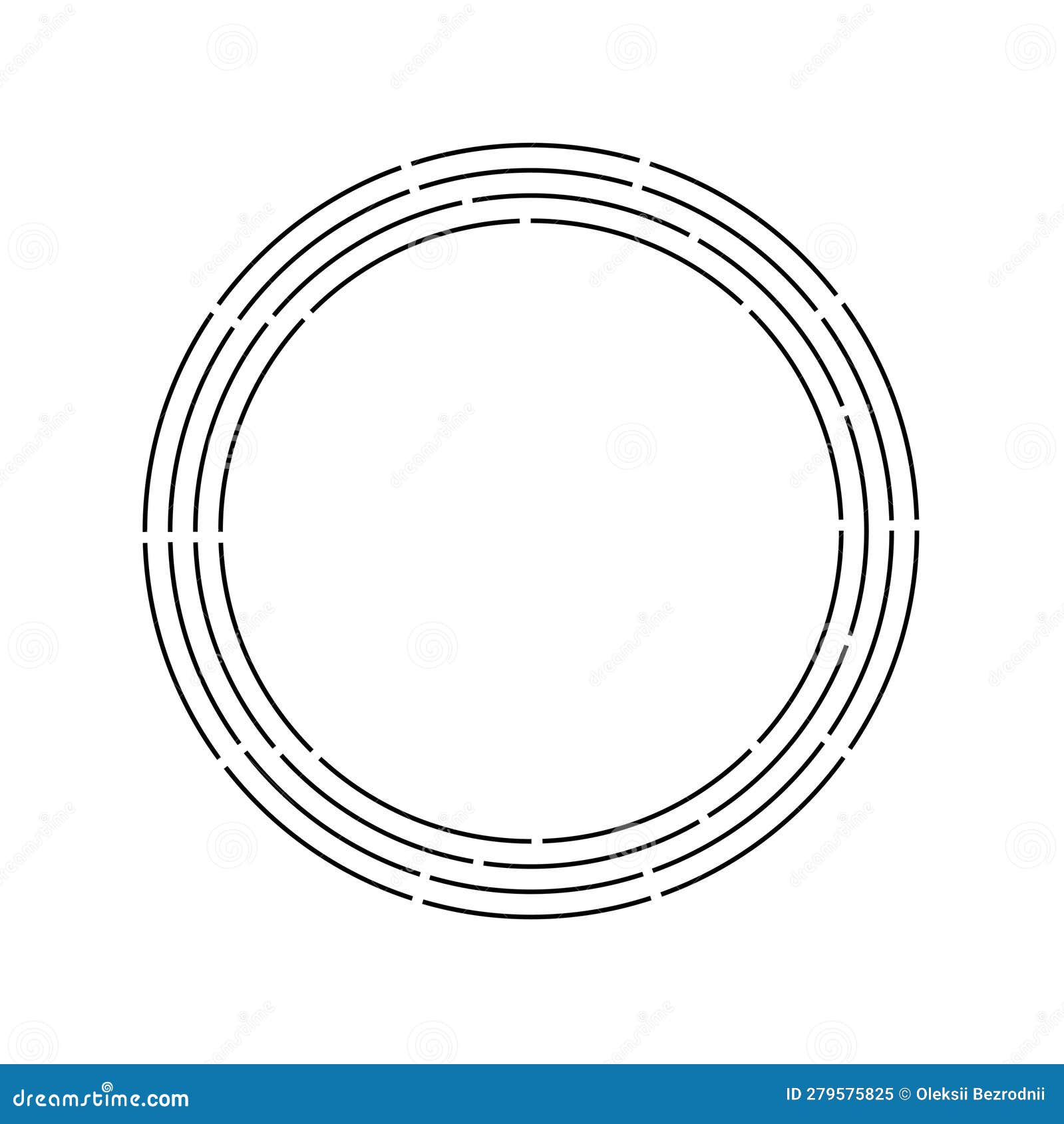 Concentric Abstract Vector Particle Motion With Trail. Circle Pattern ...