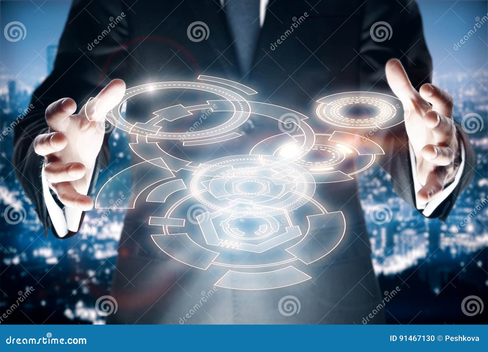 Tech concept stock illustration. Illustration of information - 91467130