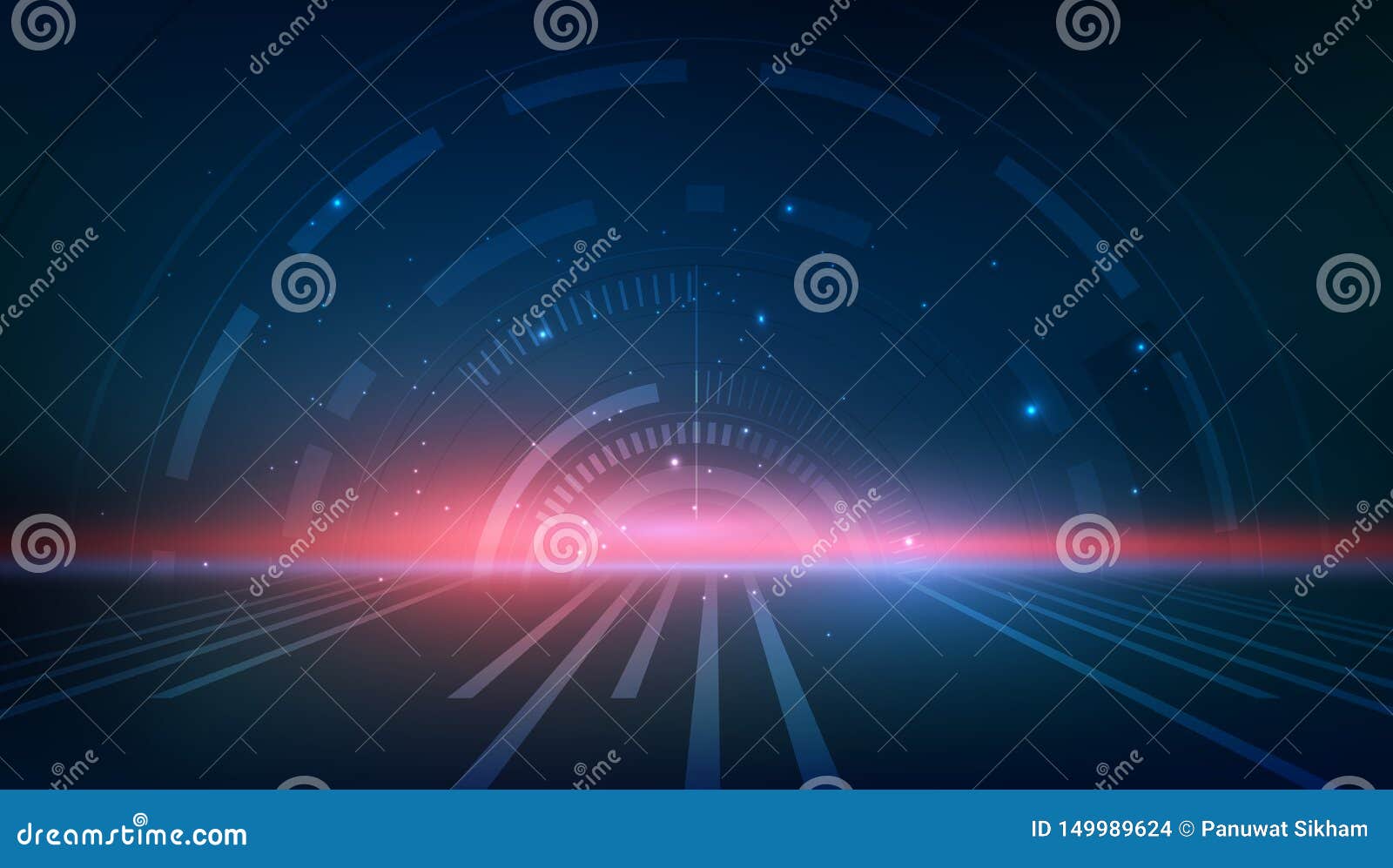 Dynamic Perspective Of Blue Outlined Digital Cubes Accelerating Through ...