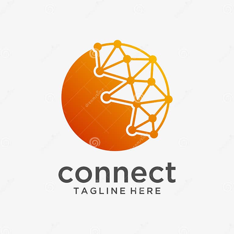 Tech connect logo design stock vector. Illustration of abstract - 236928384