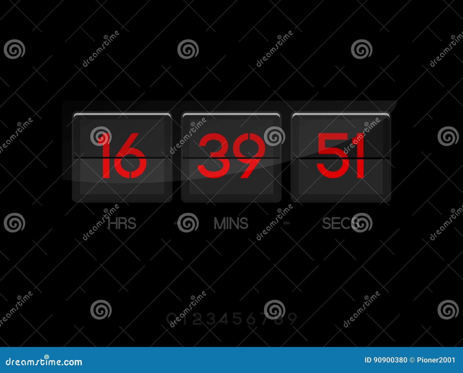 Tech countdown timer stock vector. Illustration of tech - 90900380