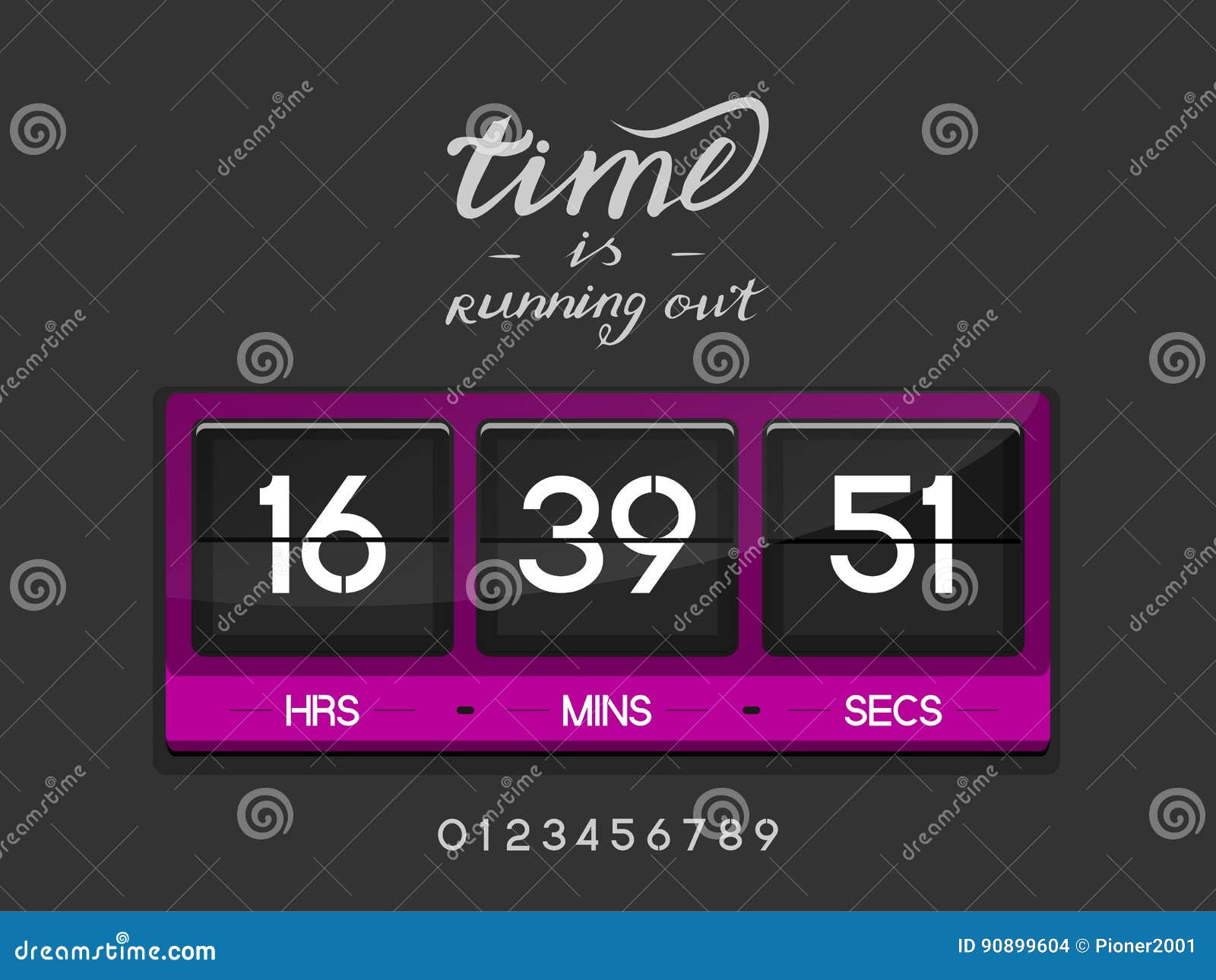 Tech Countdown Timer Vector Illustration | CartoonDealer.com #90899604