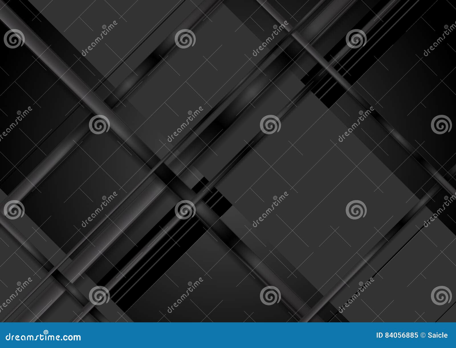 Tech Dark Background with Black Metal Stripes Stock Vector ...