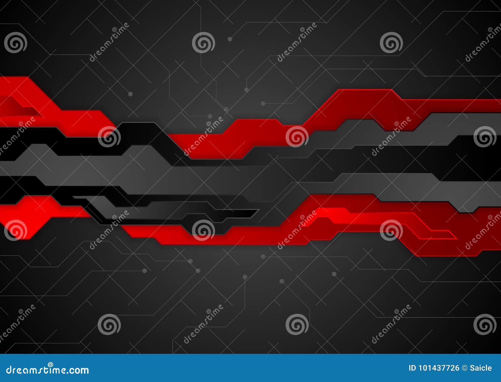 Tech Dark Futuristic Abstract Background Stock Vector - Illustration of ...