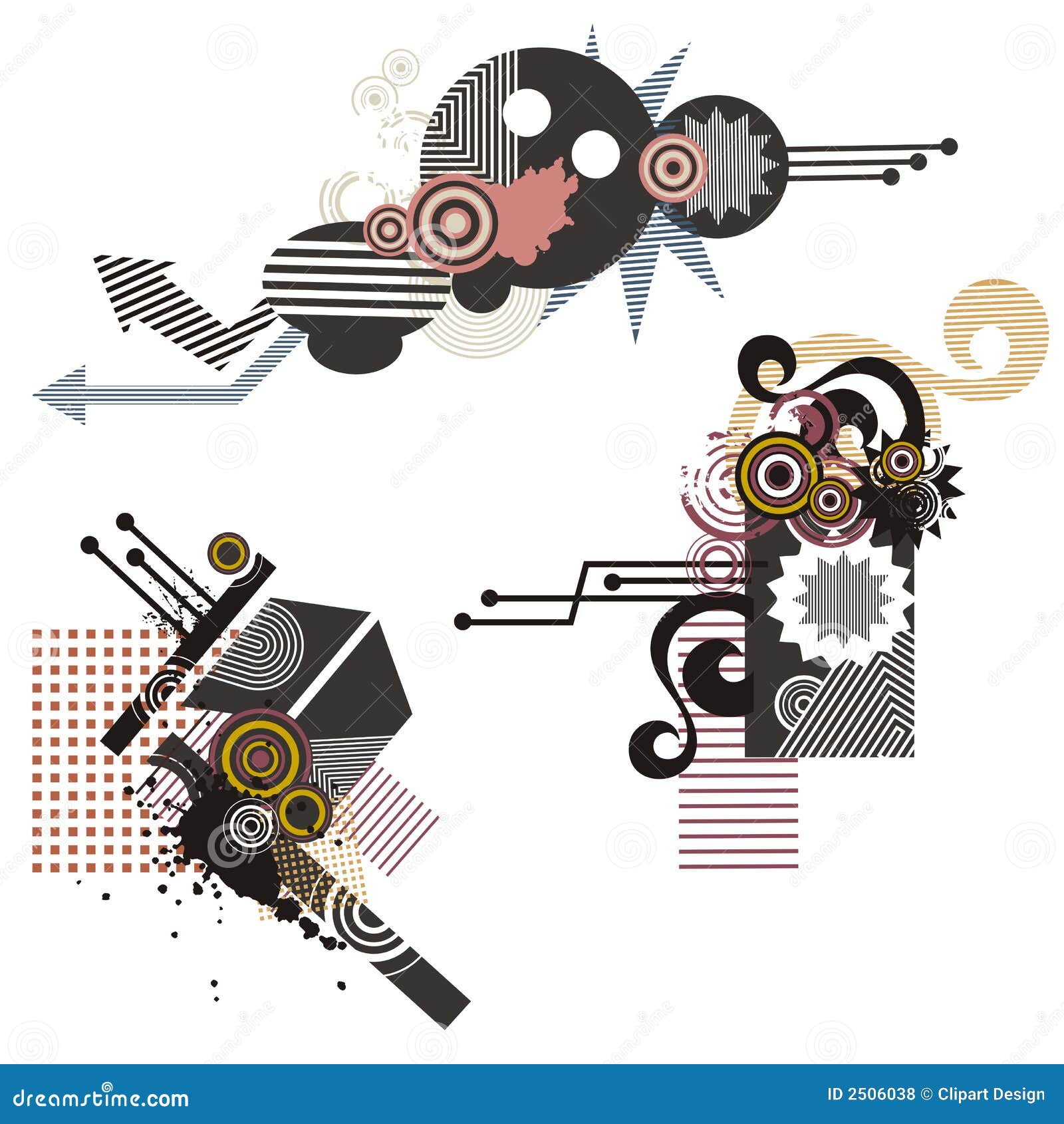 Tech Design Elements Series Stock Illustration - Illustration of modern ...
