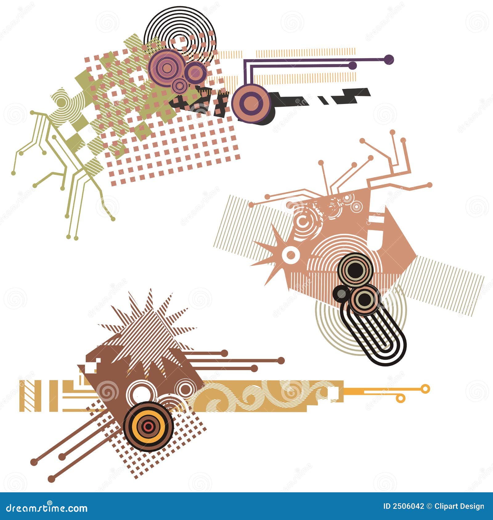 Tech Design Elements Series Stock Illustration - Illustration of ...