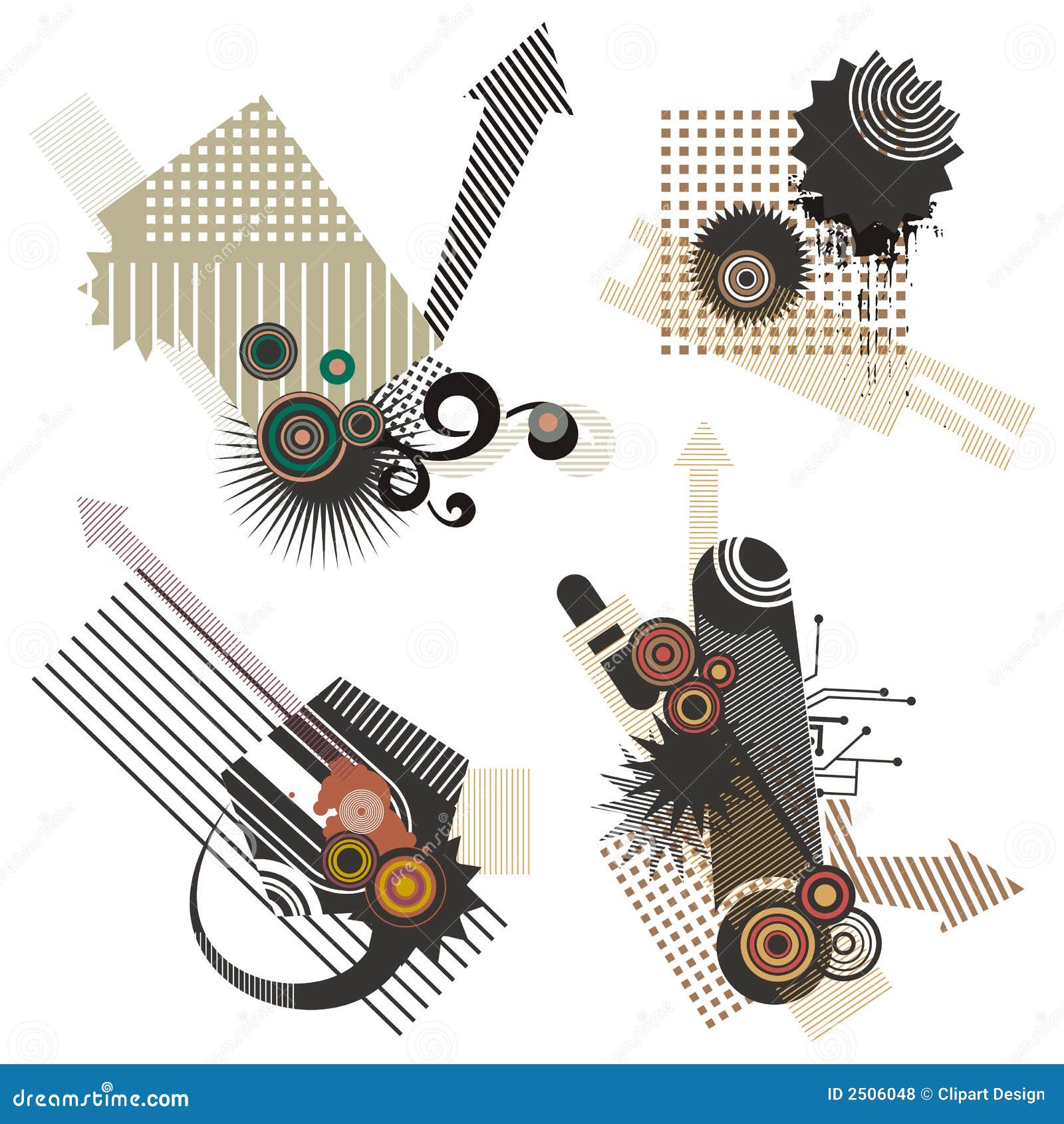 Tech Design Elements Series Stock Illustration - Illustration of ...
