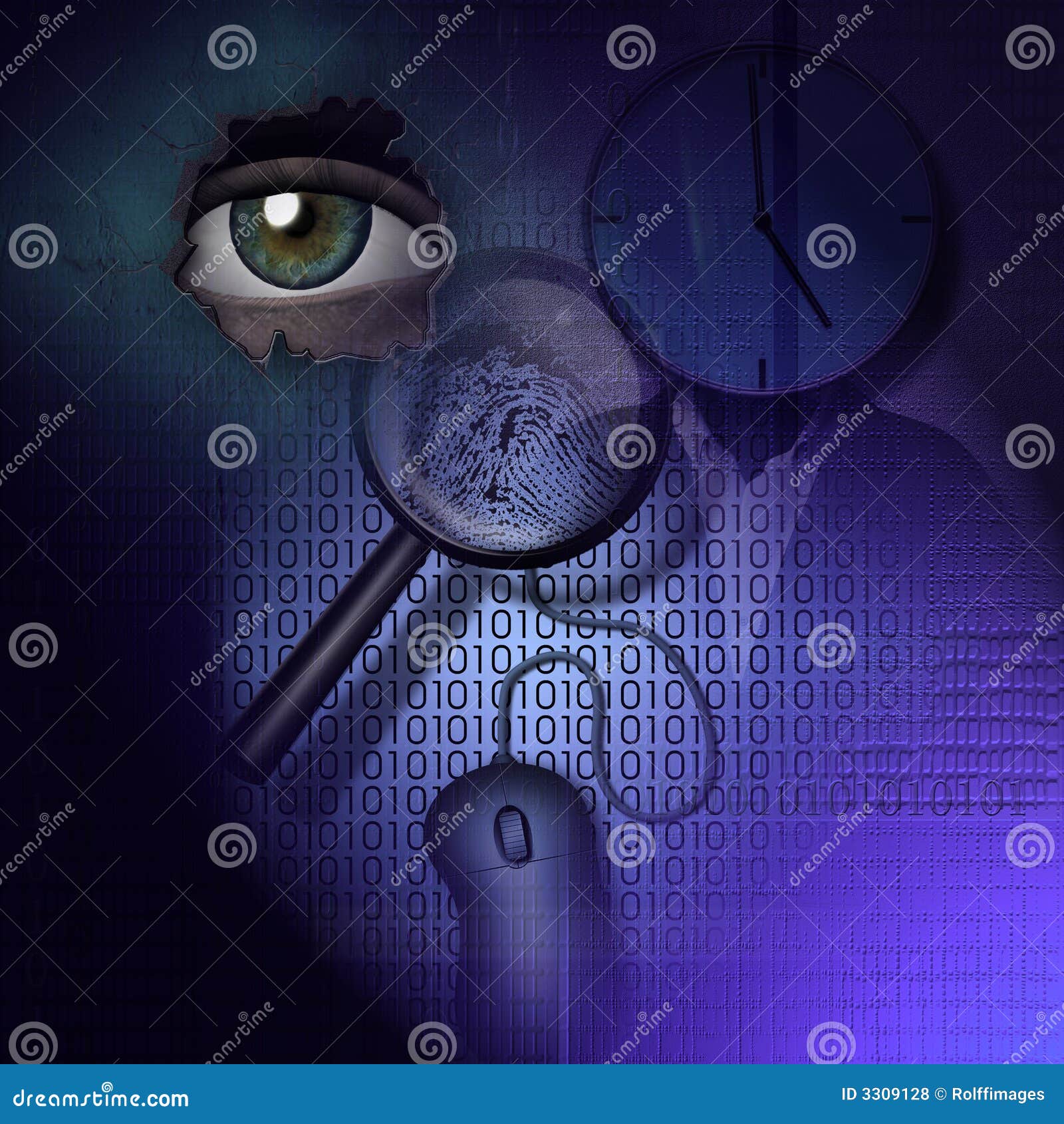 Tech Detective stock illustration. Illustration of exploration - 3309128