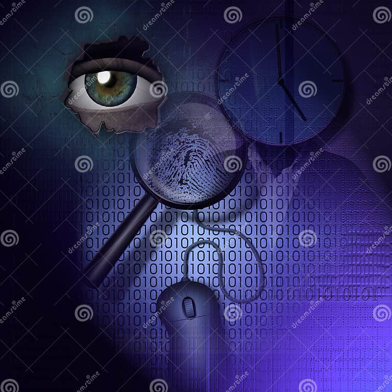 Tech Detective stock illustration. Illustration of exploration - 3309128