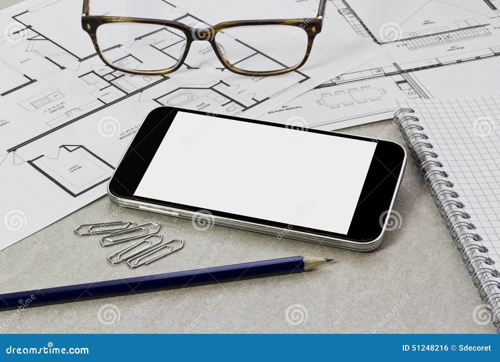 Tech Device Mock Up On Office Background Stock Photography ...