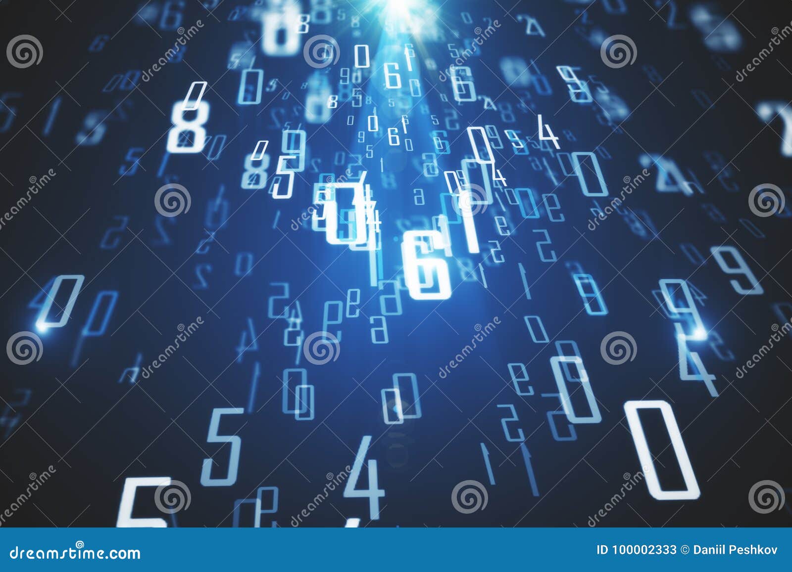 Tech Digital Numbers Texture Stock Illustration - Illustration of ...