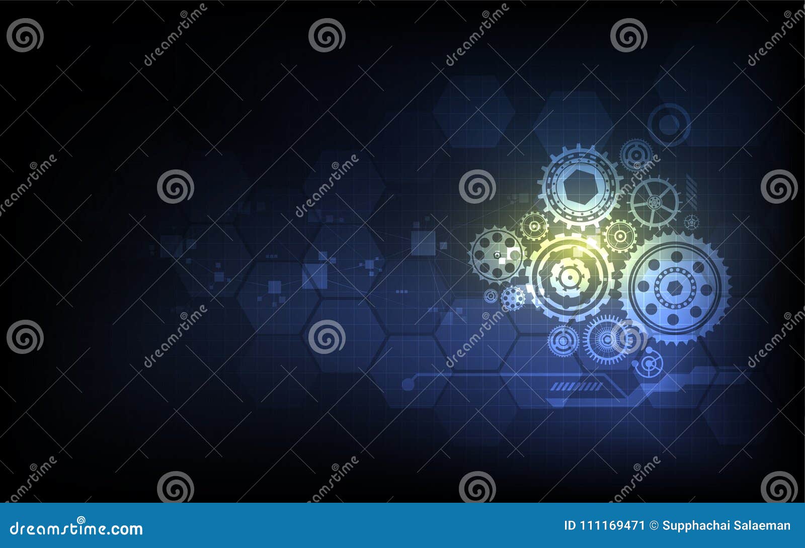 Tech Digital System Machine Working Innovative Concept Background Stock ...