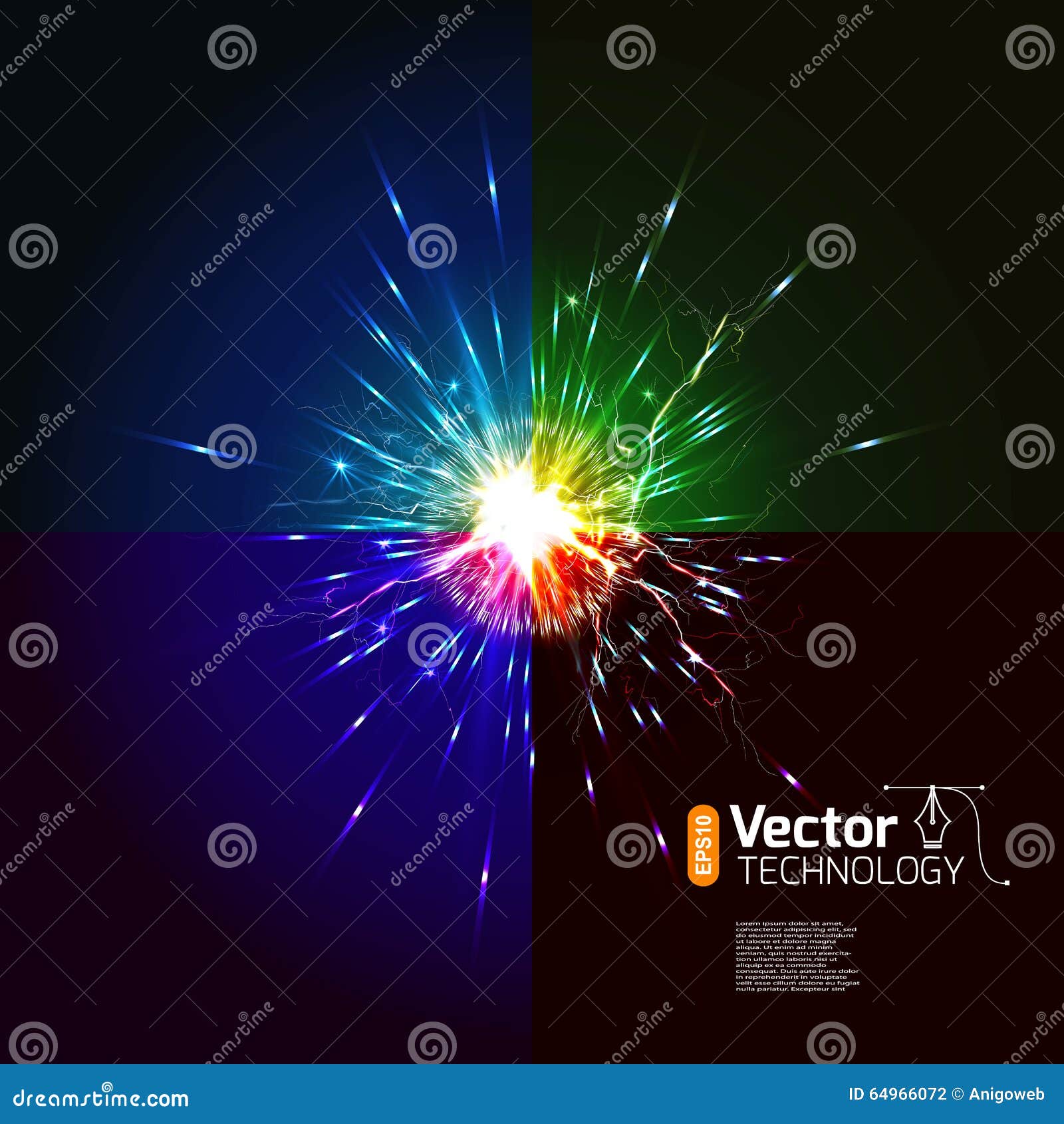 Tech discharge sparks stock vector. Illustration of graphic - 64966072