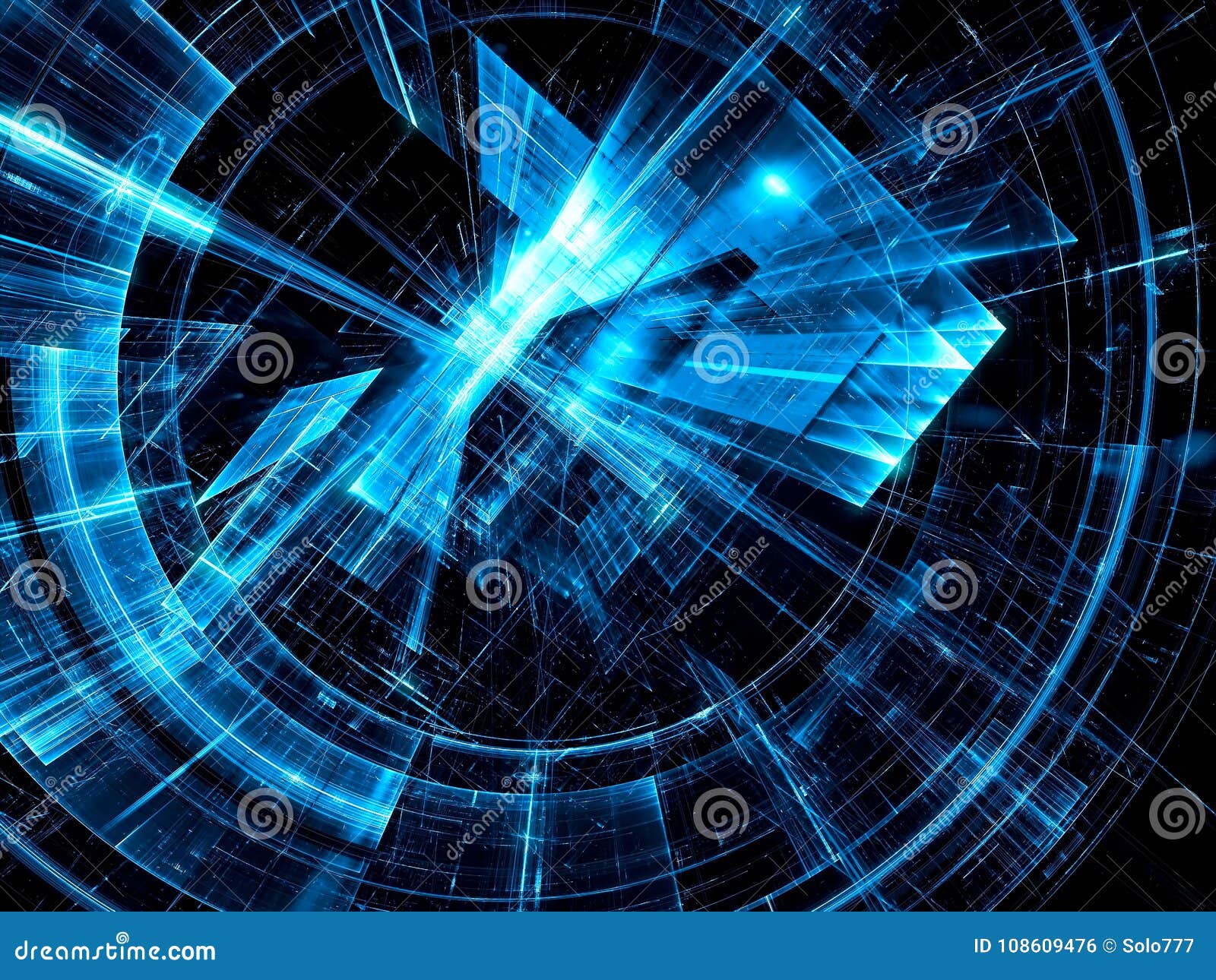 Tech Disk - Abstract Digitally Generated Image Stock Illustration ...