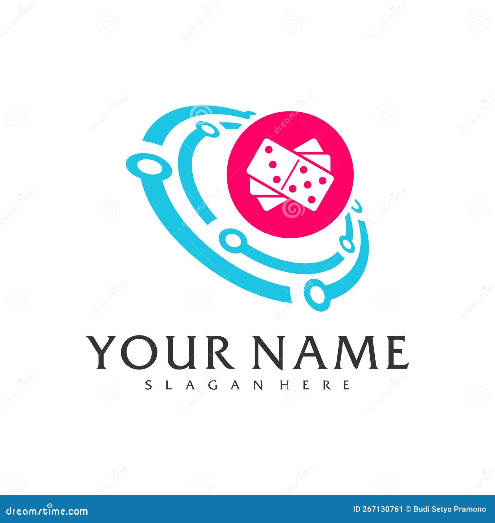 Tech Domino Logo Vector Template, Creative Domino Logo Design Concepts ...