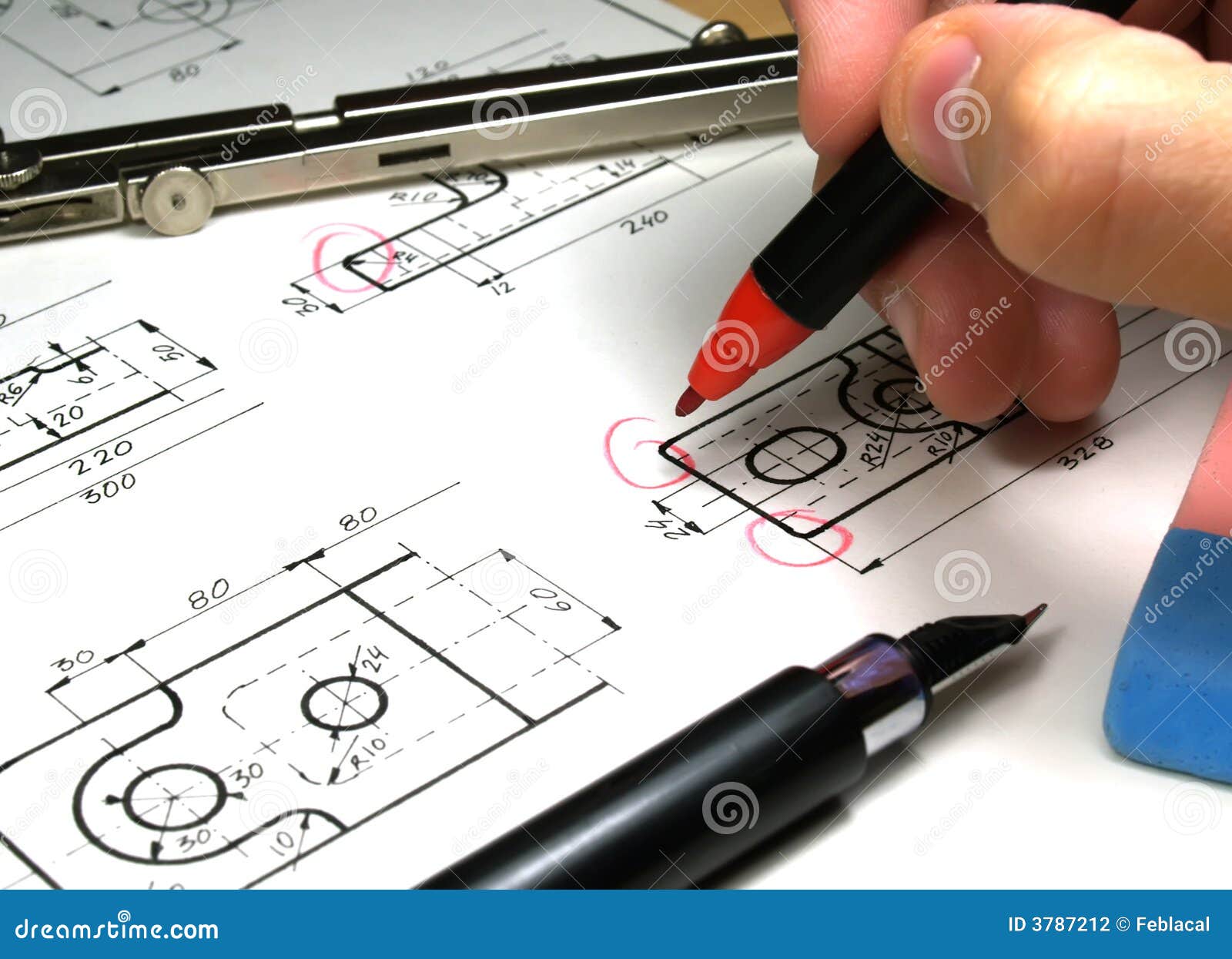 Tech draw stock photo. Image of mathematical, compass - 3787212