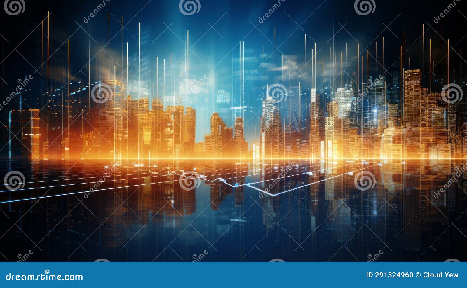 Tech Driven Business Dynamics on Dynamic Digital Backdrop Stock ...