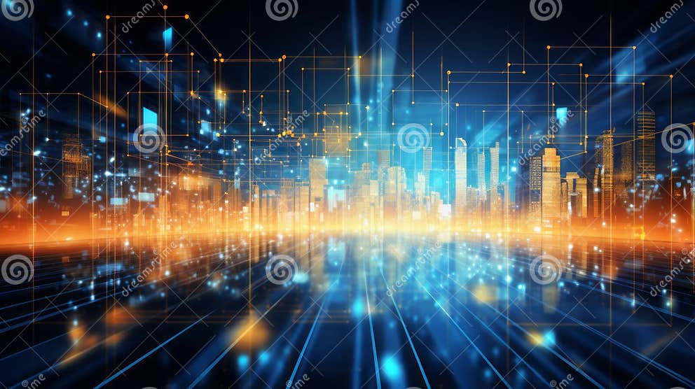 Tech Driven Business Dynamics on Dynamic Digital Backdrop Stock ...