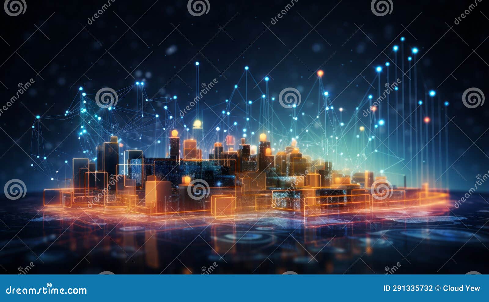 Tech Driven Transformation on Dynamic Digital Canvas Stock Illustration ...