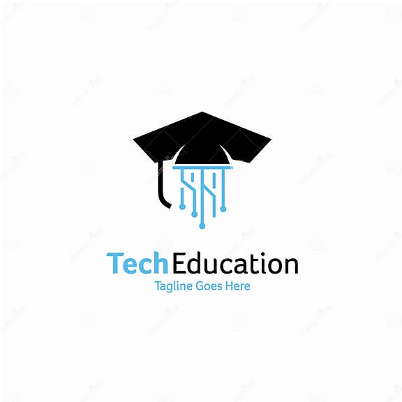 Tech Education Logo Design Concept, Education Logo Template Stock ...