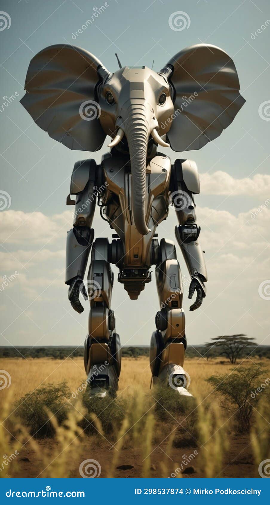Tech elephant 2 stock photo. Image of fusion, wildlife - 298537874
