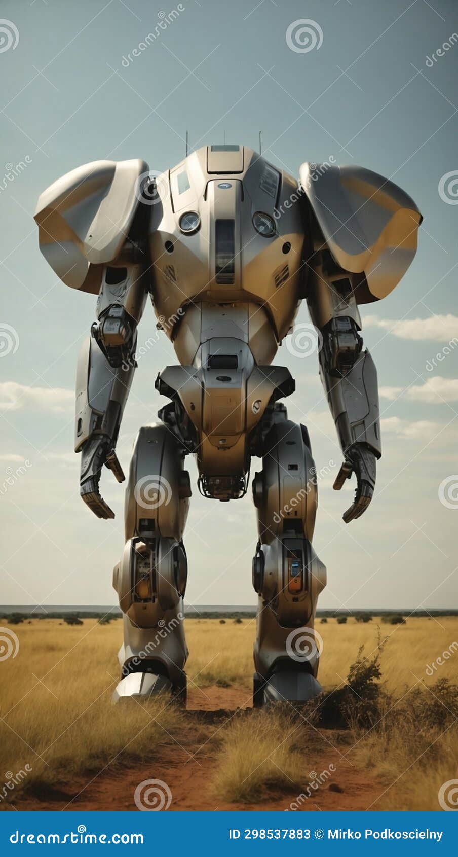 Tech elephant stock image. Image of fusion, cybernetic - 298537883