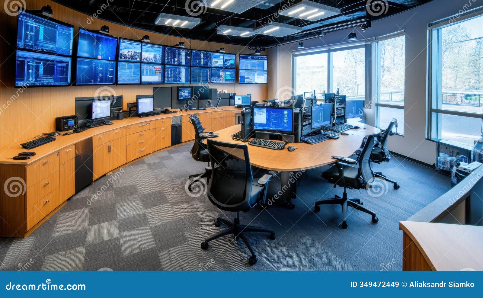 Tech-enabled Control Room Showcasing Strategic Decision-making ...