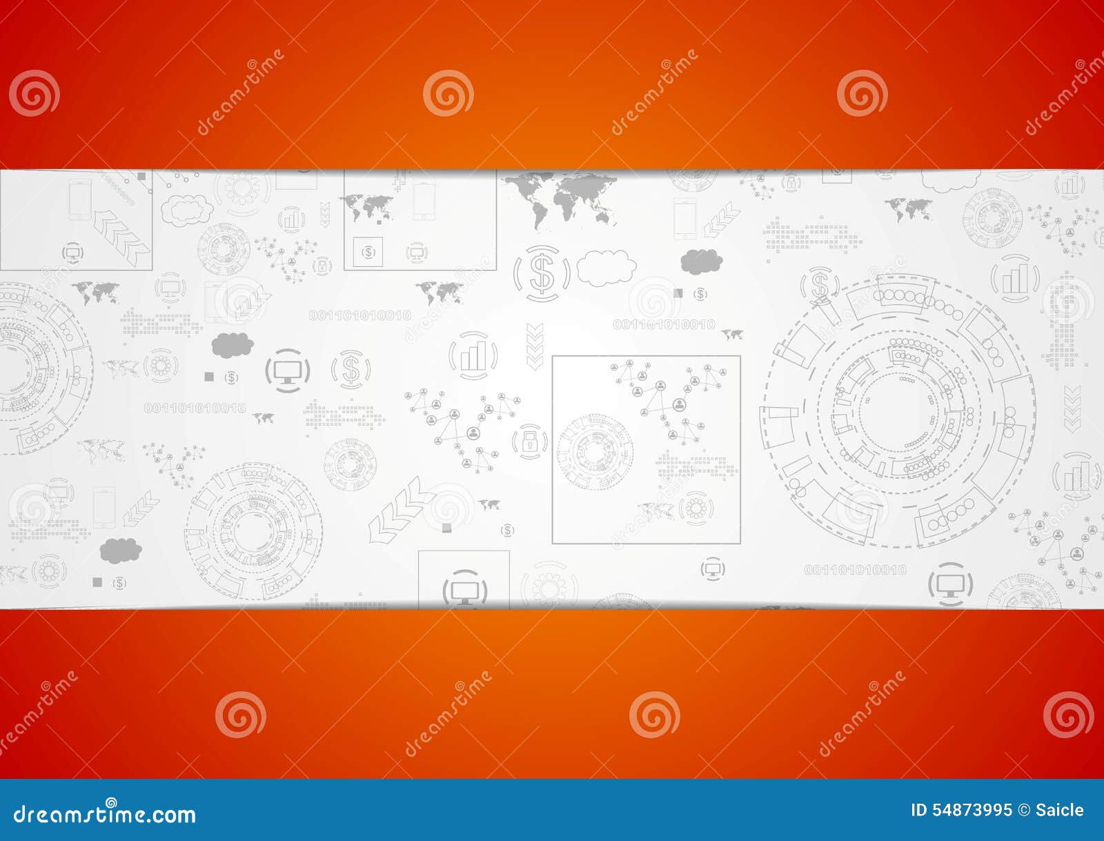 Tech Engineering Drawing Abstract Background Stock Vector ...