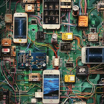 Tech Evolution Collage stock photo. Image of integration - 311937510