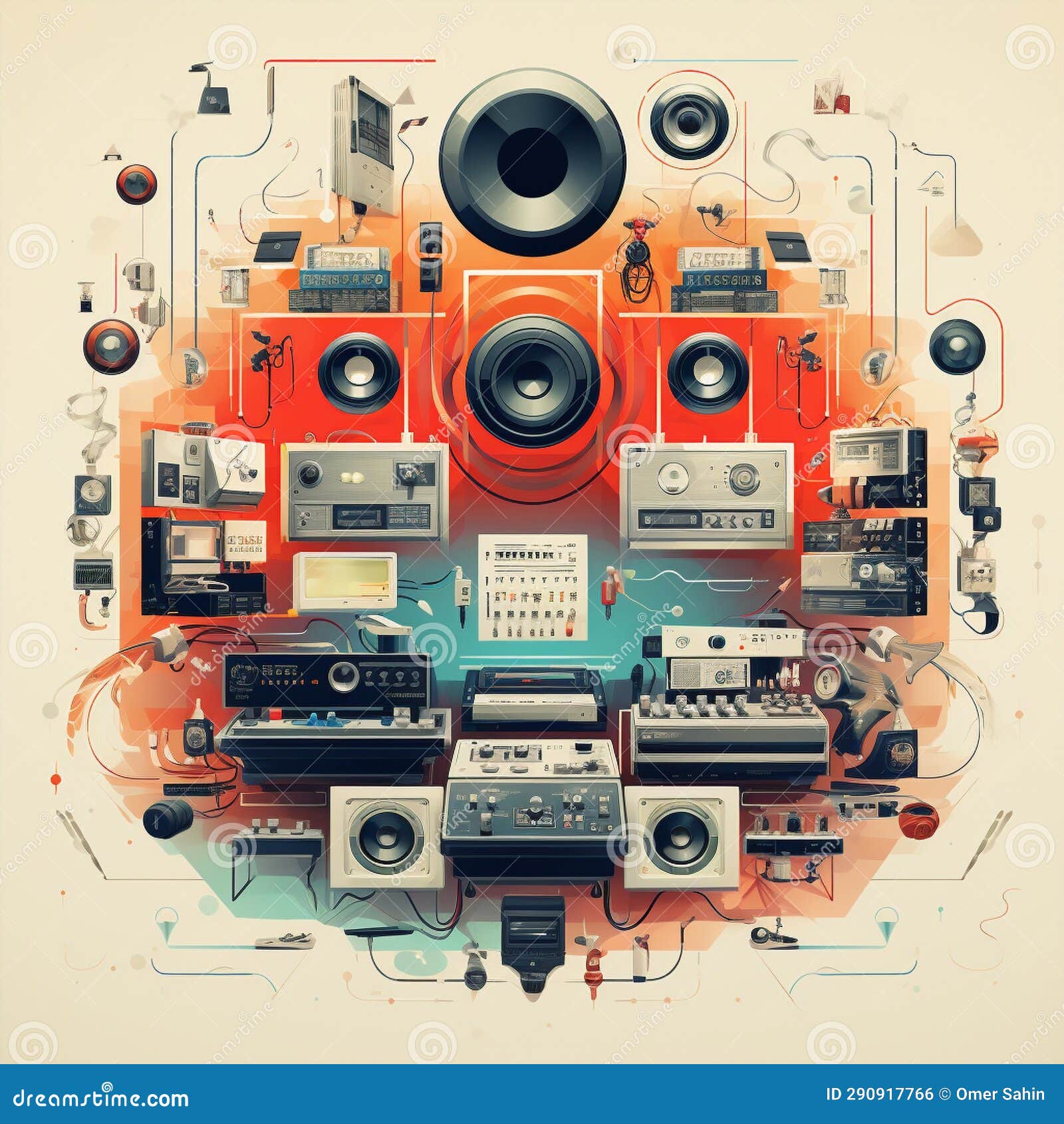 Tech Evolution stock illustration. Illustration of digital - 290917766