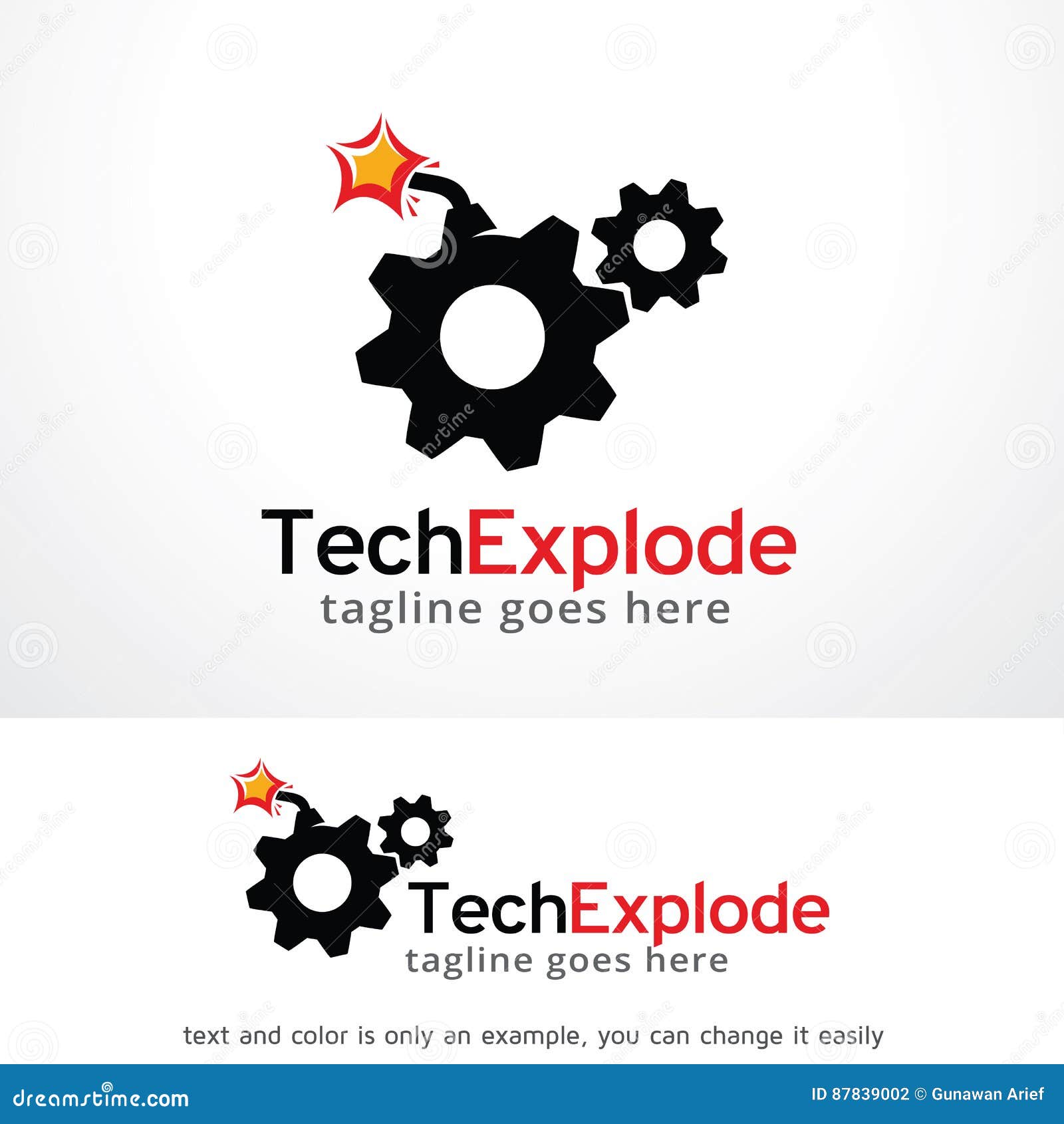Tech Explode Logo Template Design Vector Stock Vector - Illustration of ...