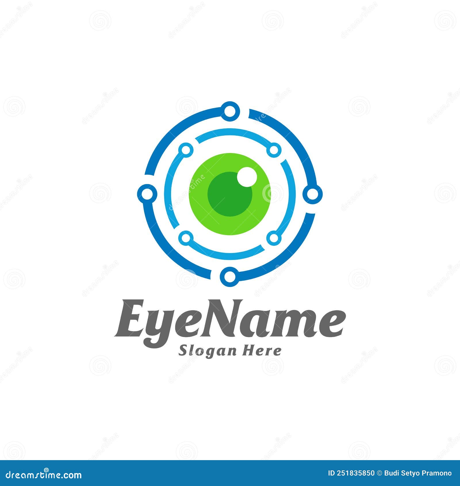 Tech Eye Logo Design Template. Eye Tech Logo Concept Vector Stock ...