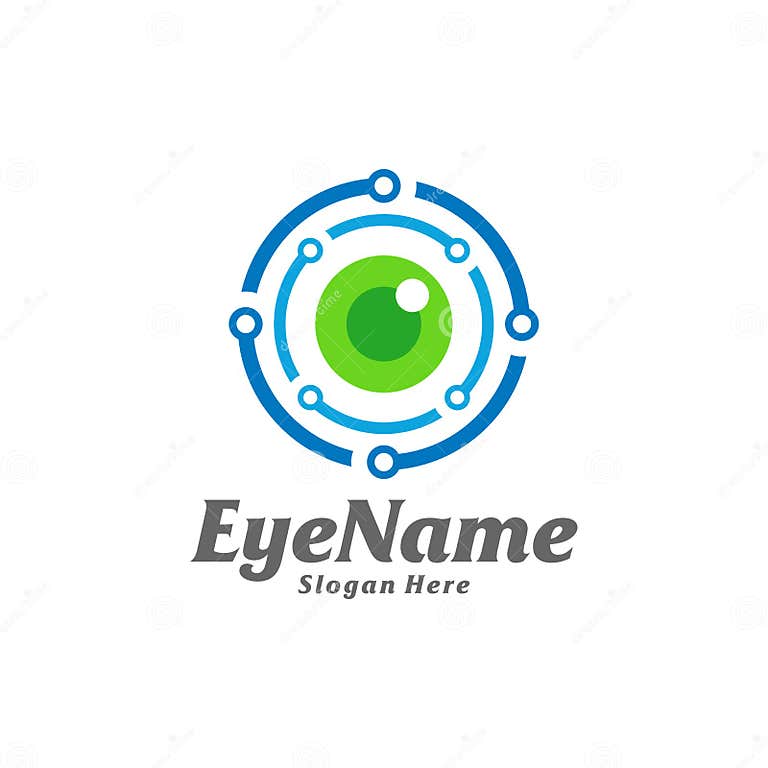 Tech Eye Logo Design Template. Eye Tech Logo Concept Vector Stock ...