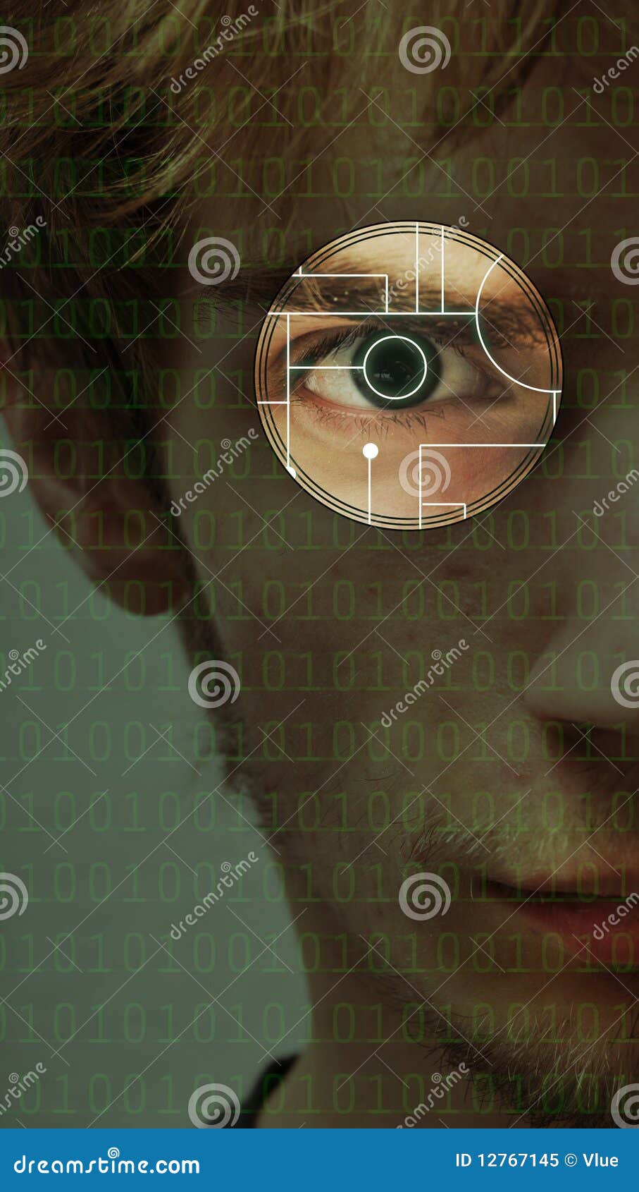 Tech Eye Scan background stock illustration. Illustration of electronic ...