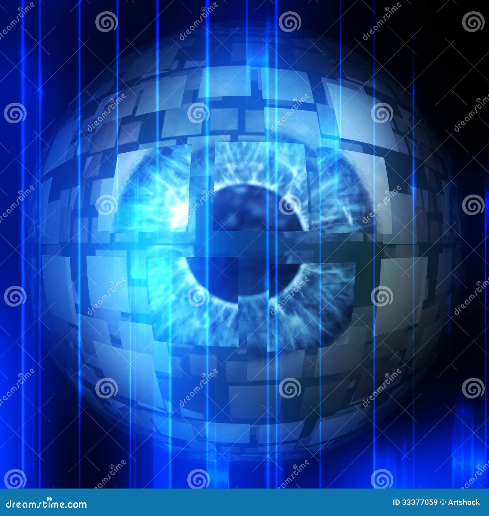 Tech eyeball stock illustration. Illustration of eyeball - 33377059