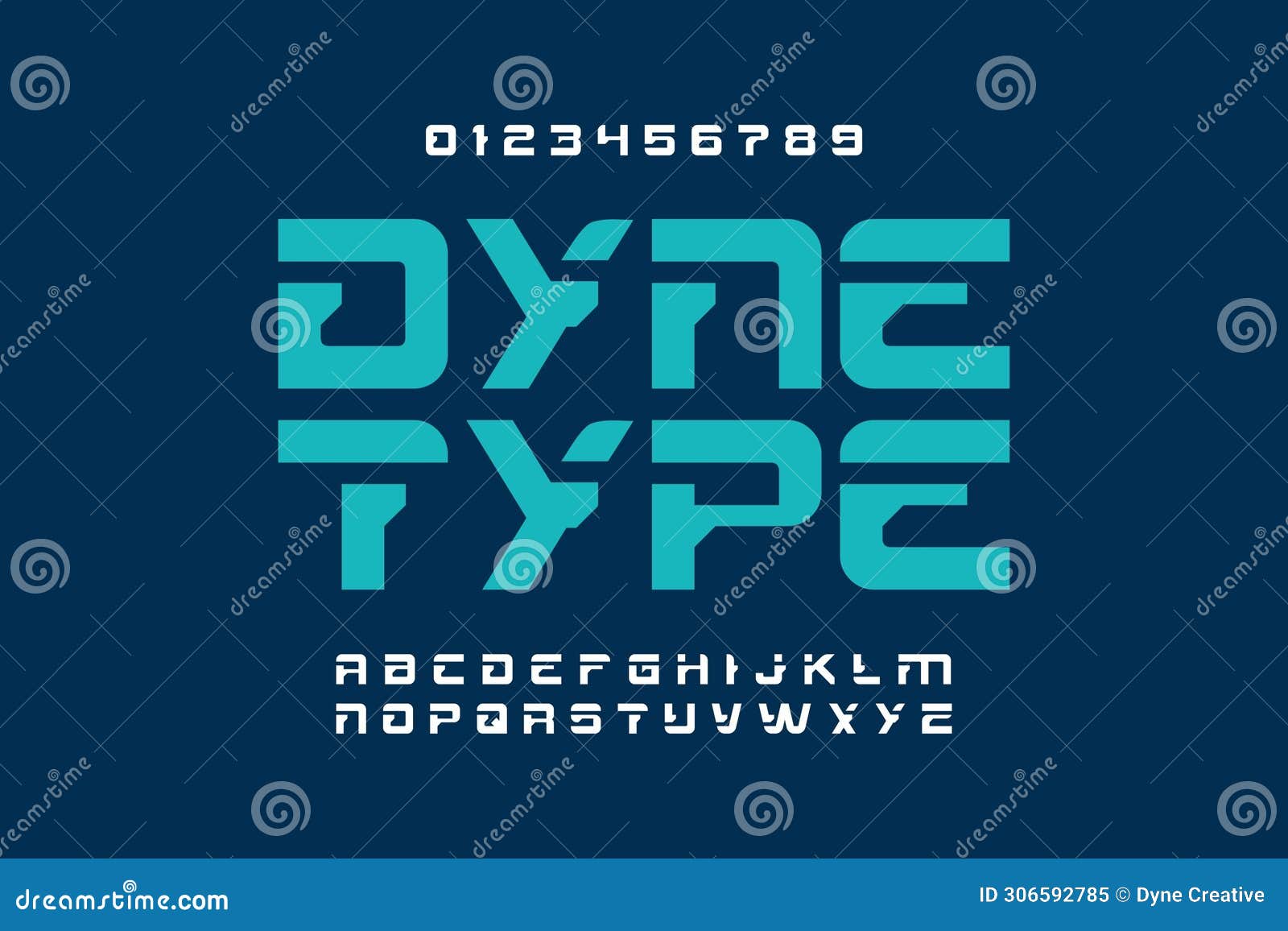 Tech Font Type. Technology Letters Symbol. Tech Font Stock Illustration ...
