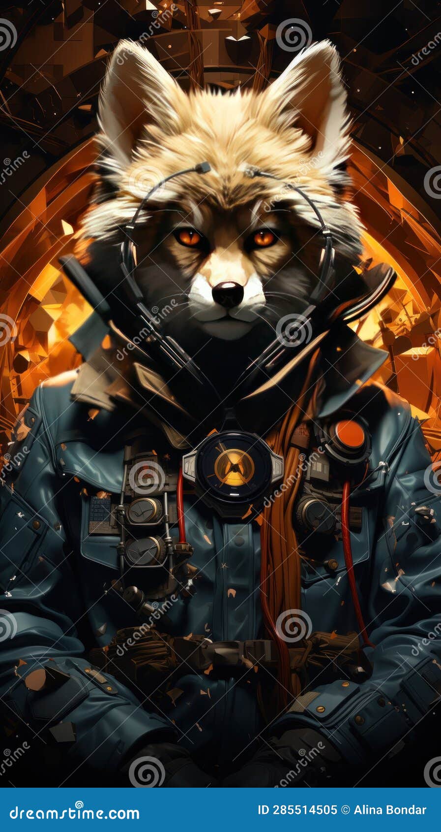 Tech-fox Bet: Anime Art in the Shadows. Created with Generative AI ...